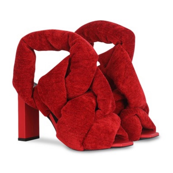 Balmain | Shoes | Balmain Ulla Sandal Red Velvet Nwt Size 4 | Poshmark